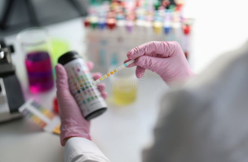 Chemist Scientist Holding Ph Test in Hands Closeup Stock Photo - Image ...