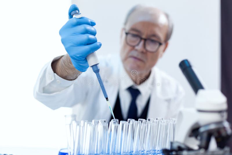 Chemist Scientist Working with Dropper Pipette Stock Image - Image of ...