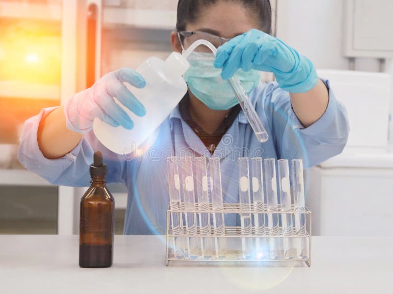 Chemist Technician is Testing Stock Photo - Image of industry ...