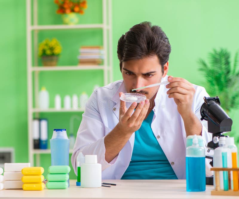 Chemist Testing Soap in the Lab Stock Photo - Image of cleaning ...