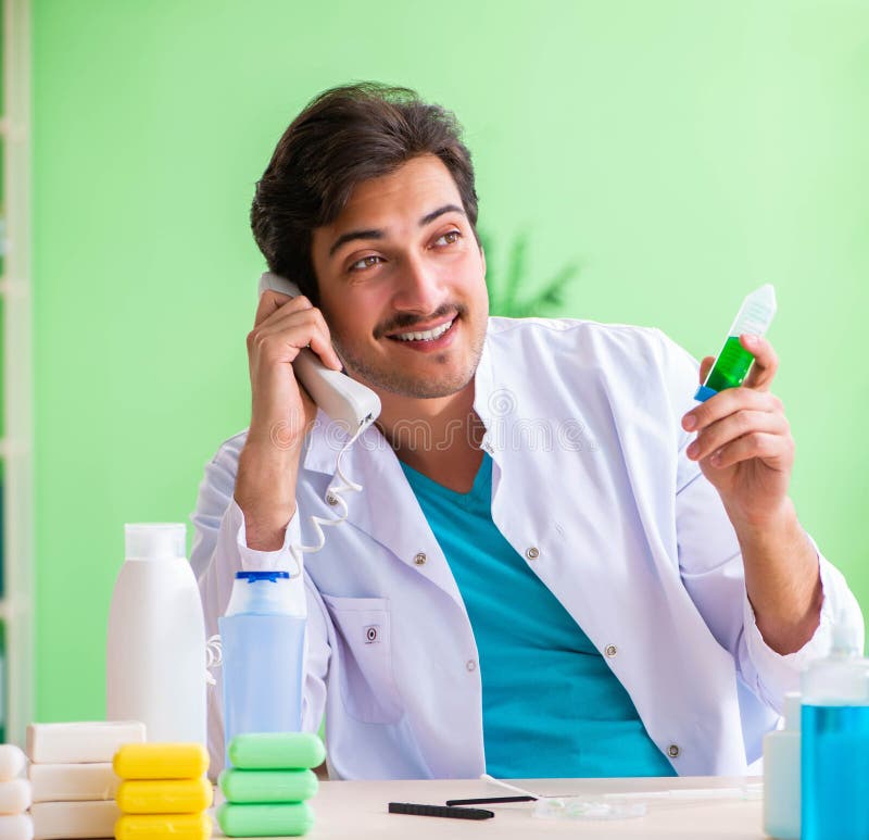 Chemist Testing Soap in the Lab Stock Image - Image of laundry ...
