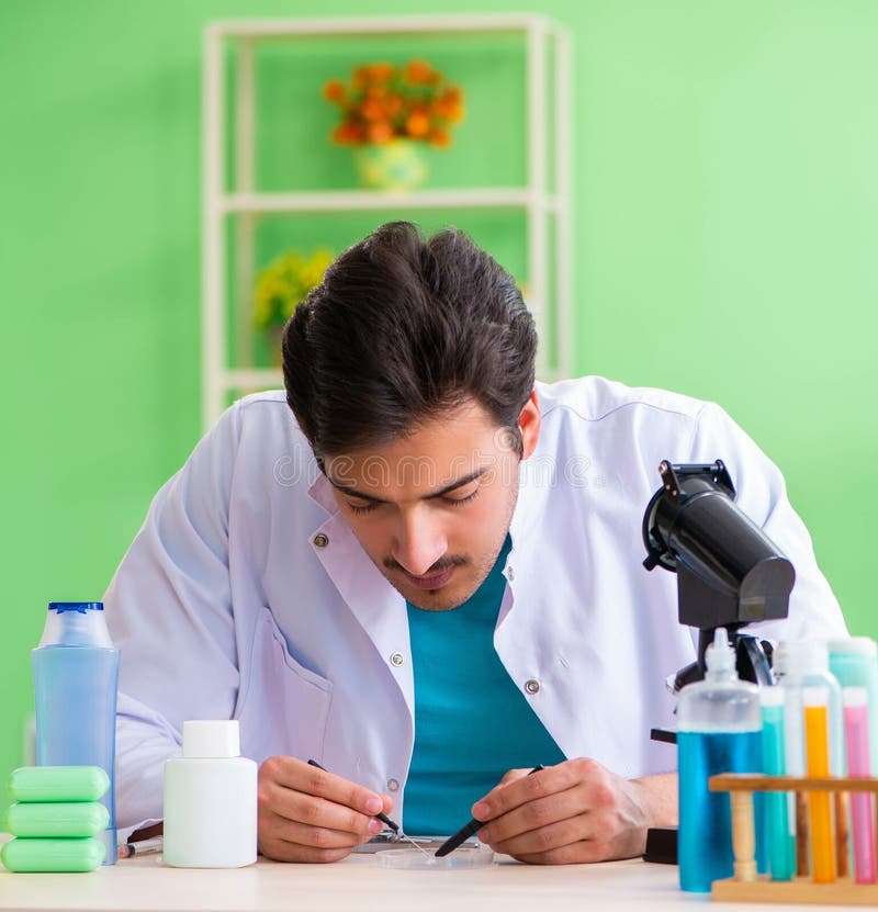 Chemist Testing Soap in the Lab Stock Image - Image of experiment ...