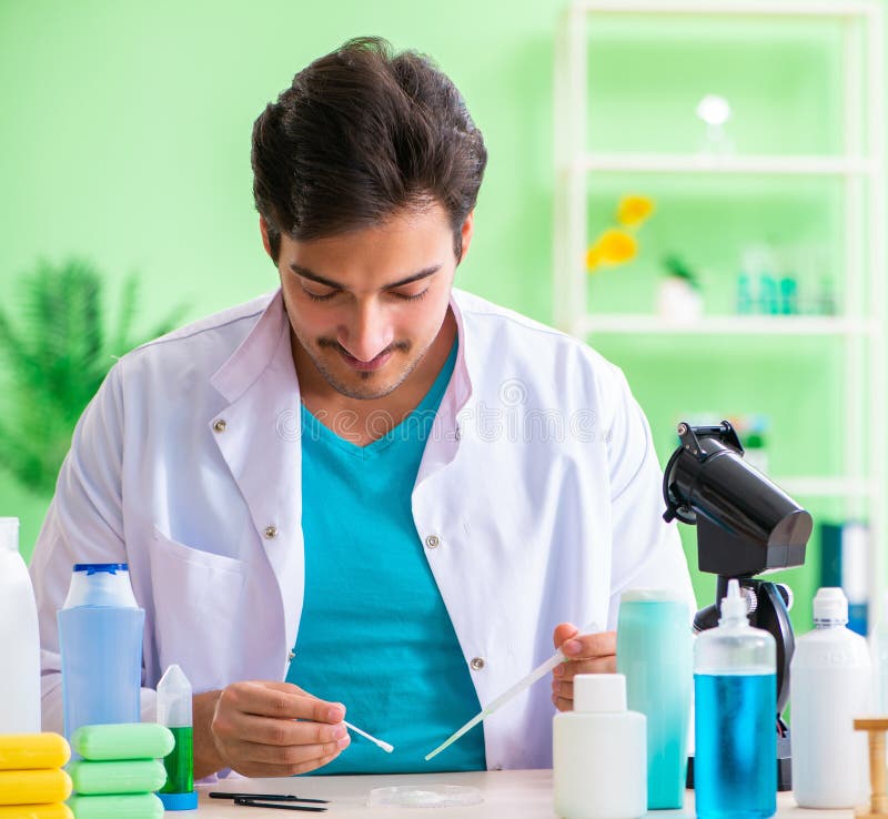 Chemist Testing Soap in the Lab Stock Photo - Image of analyzing ...