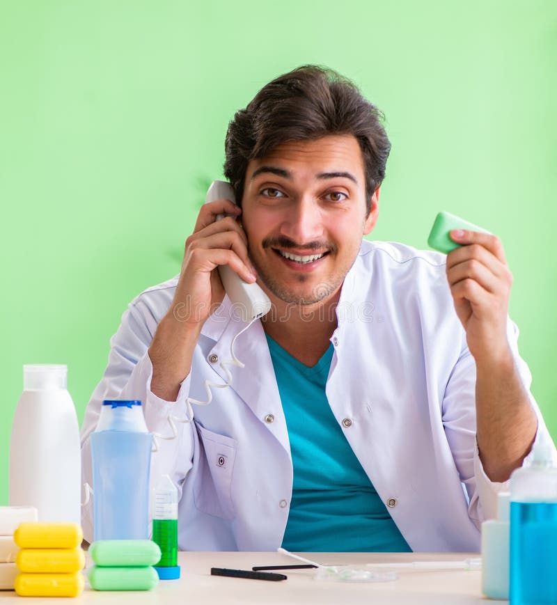 Chemist Testing Soap in the Lab Stock Image - Image of cleaner ...