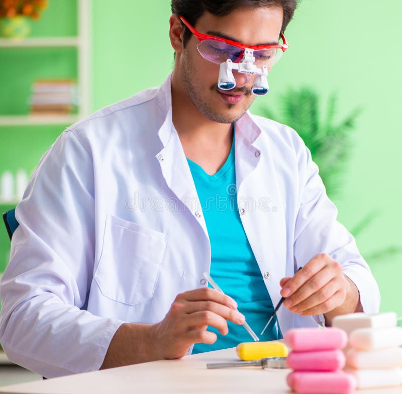 Chemist Testing Soap in the Lab Stock Image - Image of expertise, foam ...