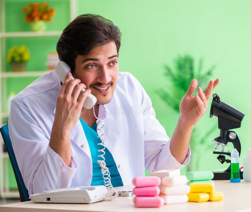 Chemist Testing Soap in the Lab Stock Photo - Image of checking ...