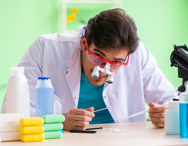 Chemist Testing Soap in the Lab Stock Image - Image of medical ...