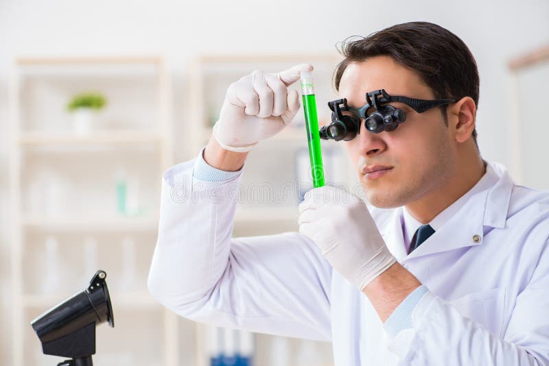 The Chemist Working on Cannabis Extract for Medical Purposes Stock ...