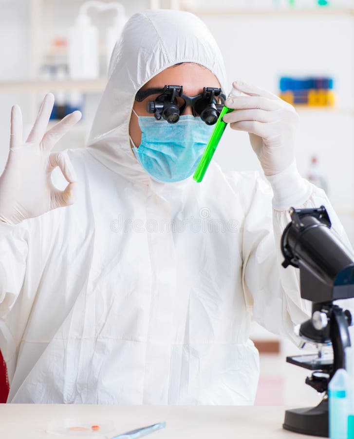 Chemist Working on Cannabis Extract for Medical Purposes Stock Photo ...