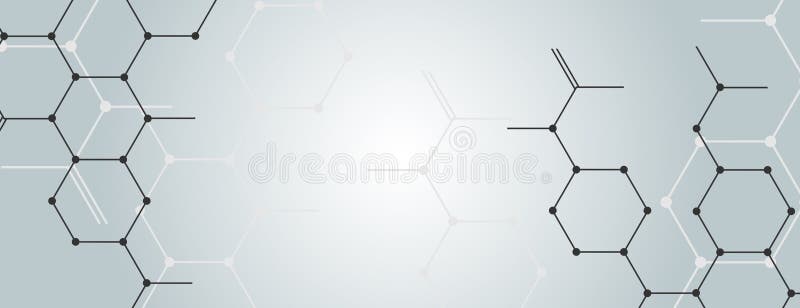 Chemistry Abstract Background with Hexagonal Molecular Structure ...
