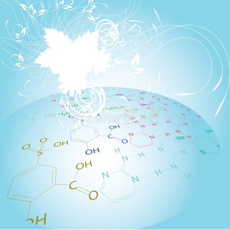 Chemistry abstract design stock illustration. Illustration of molecule ...