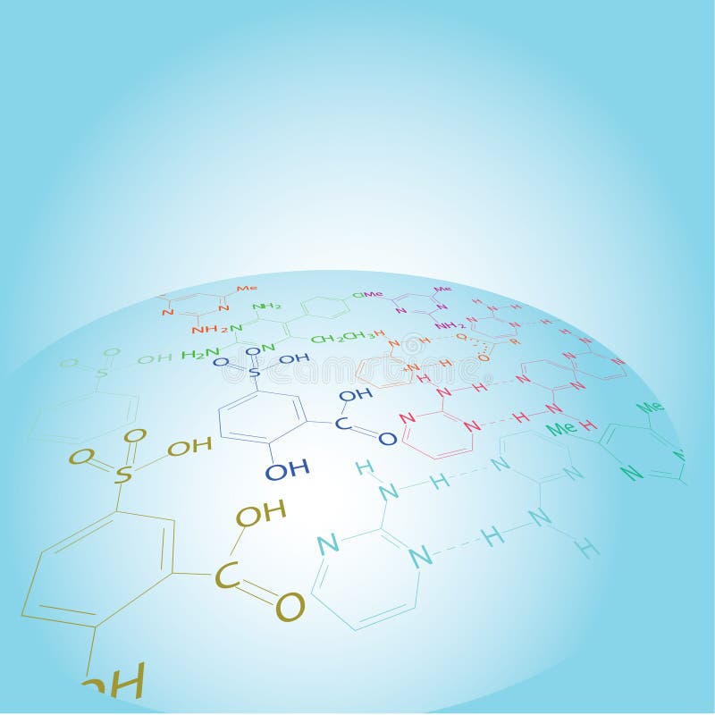 Chemistry abstract design stock vector. Illustration of school - 12694362