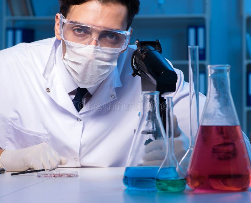 Chemistry Assistant Working in the Chemical Lab Stock Image - Image of ...