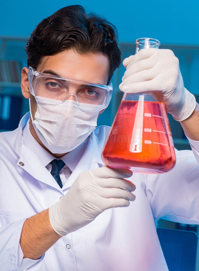 Chemistry Assistant Working in the Chemical Lab Stock Image - Image of ...