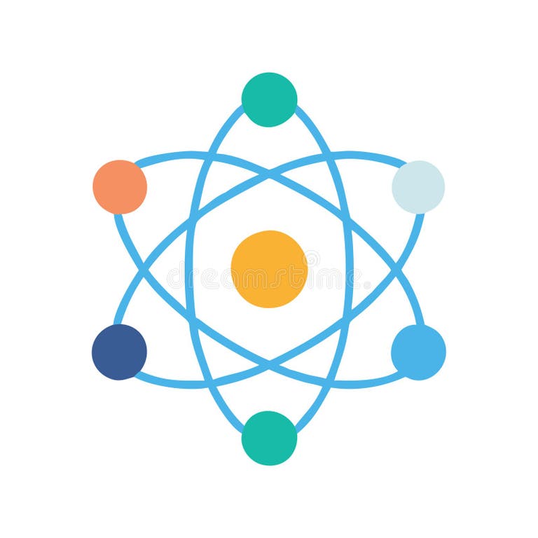 Chemistry Atom Icon stock vector. Illustration of knowledge - 351933405