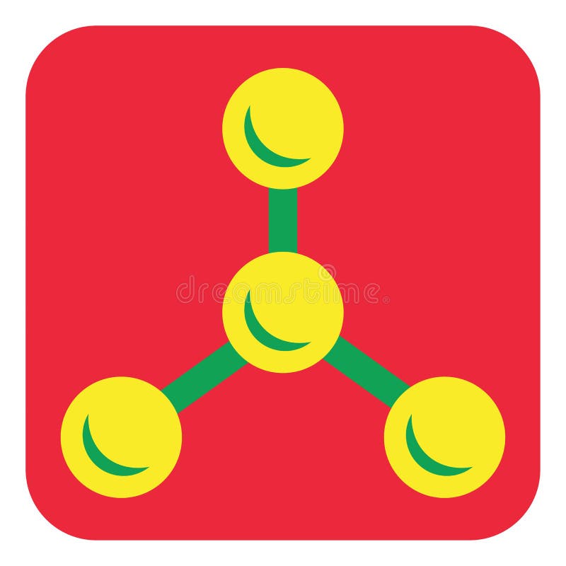 Chemistry atom, icon stock vector. Illustration of medicine - 261061188