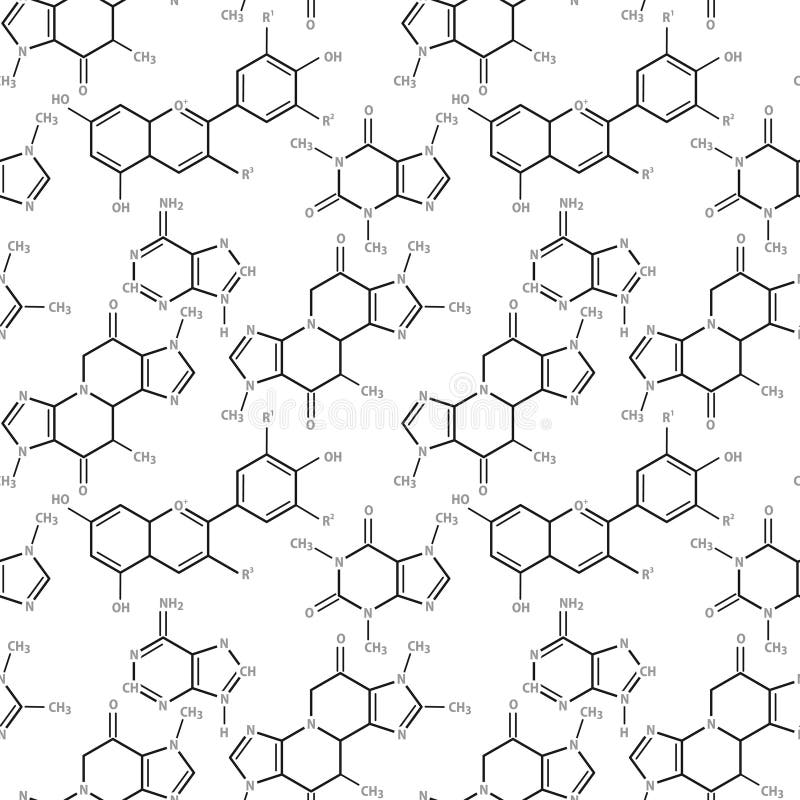 Chemistry Background - Molecule Models and Formula Stock Vector ...