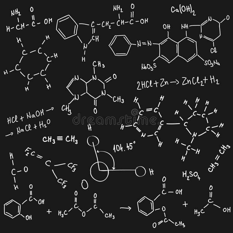 Chemistry Background - Molecules and Formulas Stock Vector ...