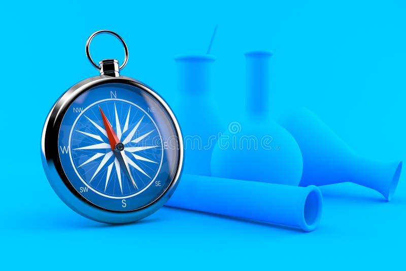 Chemistry Background with Compass Stock Illustration - Illustration of ...