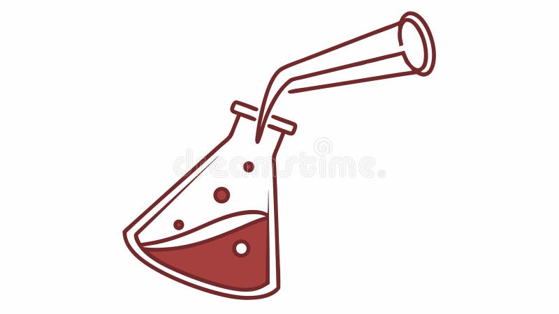 Chemistry Beaker with Bubbling Red Liquid, Scientific Experiment ...