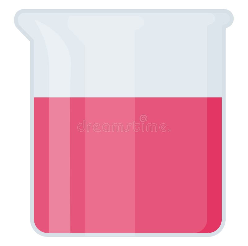 Chemistry beaker, icon stock vector. Illustration of research - 261368250