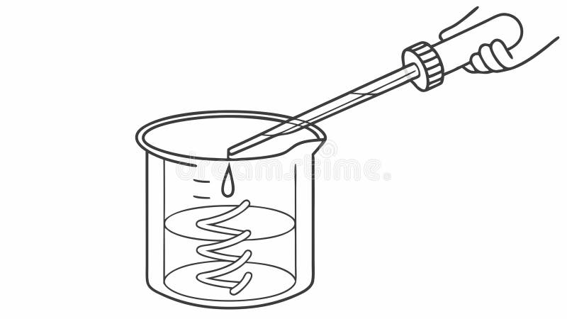 Chemistry Beaker with Pipette Illustration, Laboratory Liquid Transfer ...