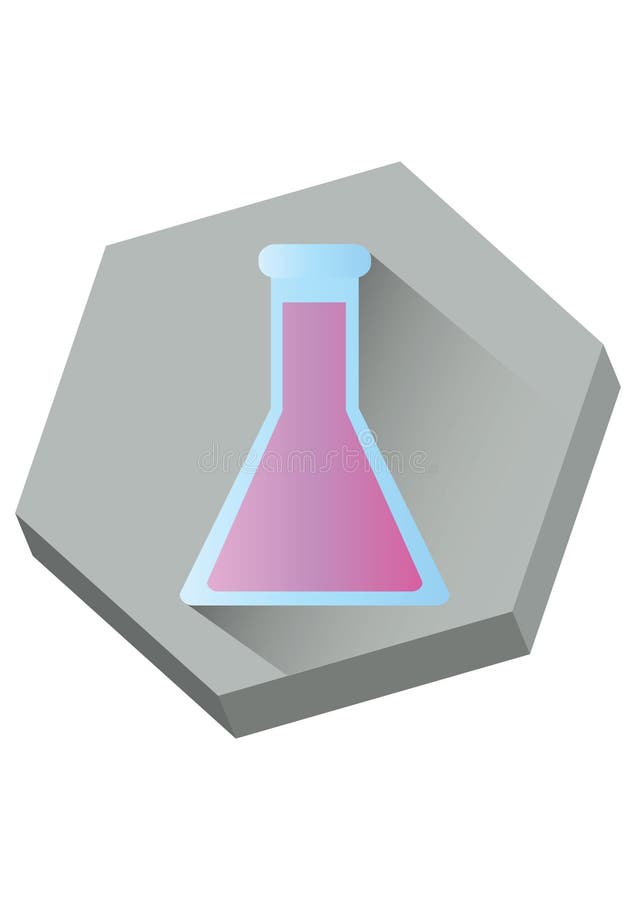 Chemistry Beaker with Solution. Vector Illustration Decorative Design ...