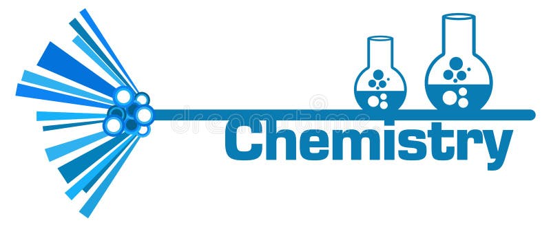 Chemistry Blue Graphical Element with Symbol Stock Illustration ...