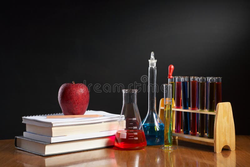 Chemistry class concept stock photo. Image of wooden - 15588718