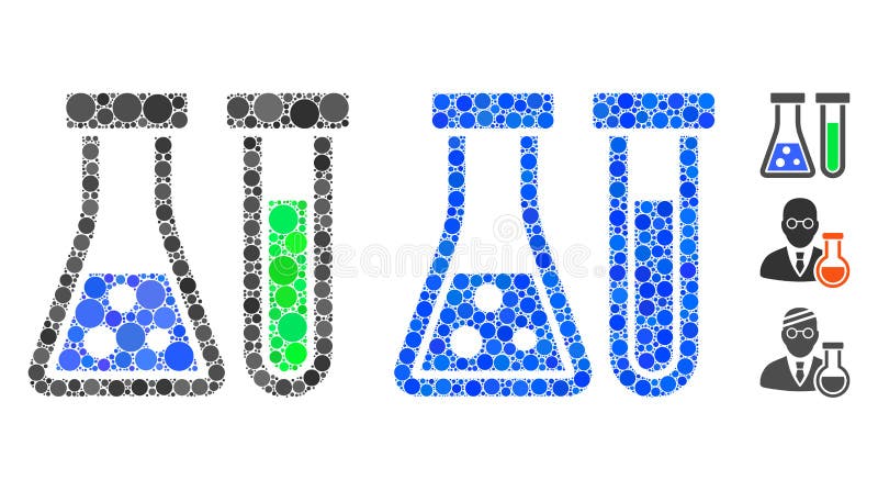 Chemistry Composition Icon of Round Dots Stock Vector - Illustration of ...