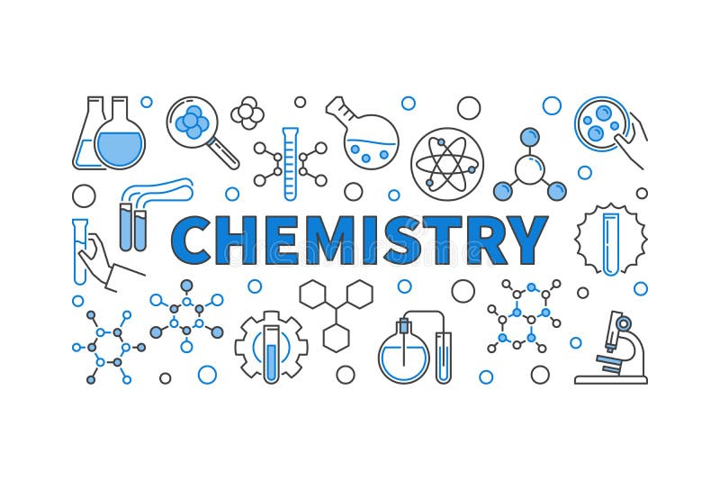 Chemistry Concept Modern Vector Horizontal Banner Stock Vector - Illustration of circle ...