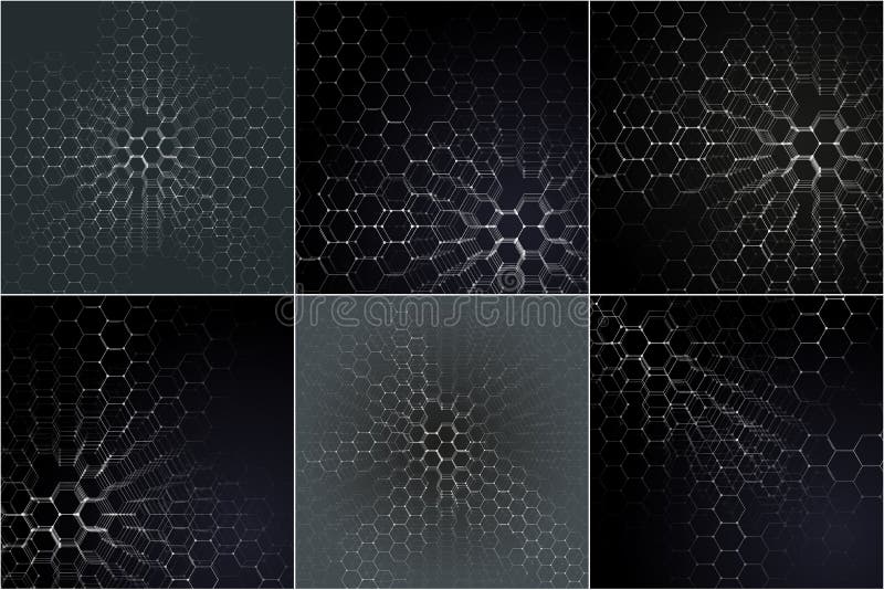 Hexagonal Black Chemical Structure Stock Illustrations – 774 Hexagonal ...