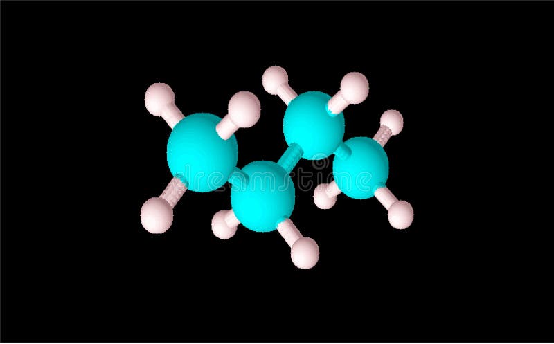 Chemistry 3d Structure of Butane Stock Illustration - Illustration of ...