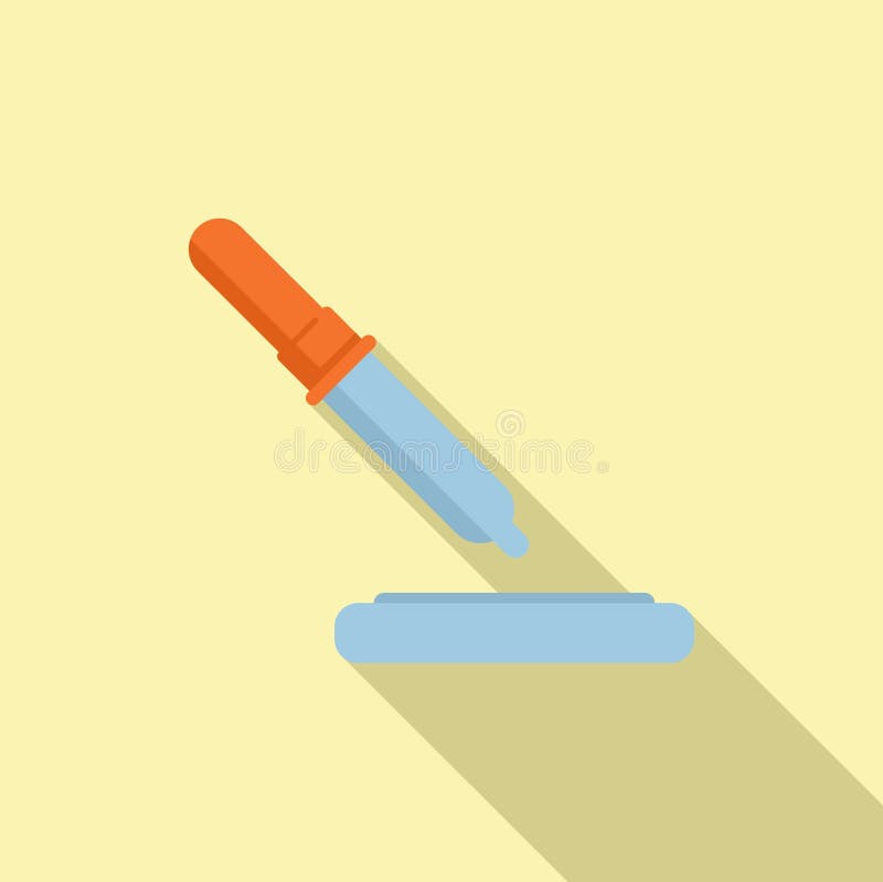 Chemistry Dropper Icon Flat Vector. Lab Research Stock Vector ...