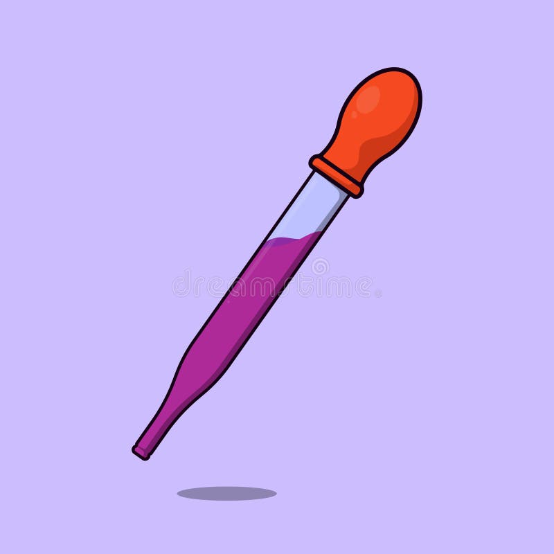 Chemistry Dropper Vector Icon Illustration Chemical Dropper Icon Stock ...