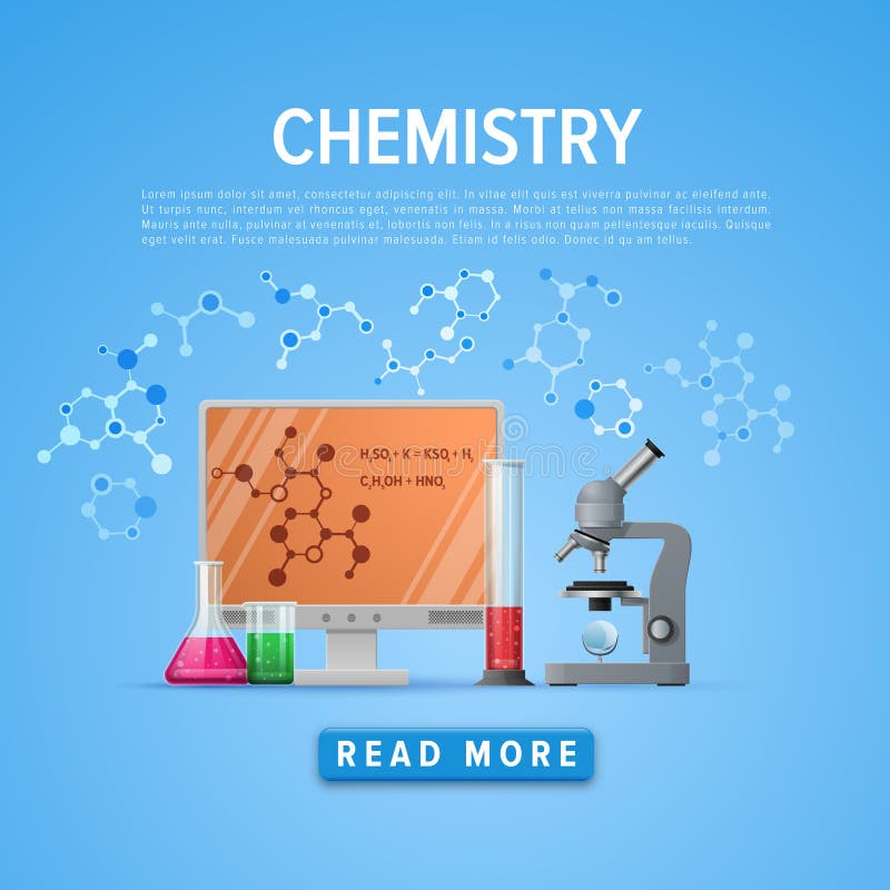 Chemistry equipment set stock illustration. Illustration of media ...