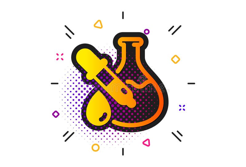 Chemistry Experiment Icon. Laboratory Flask Sign. Analysis Pipette ...
