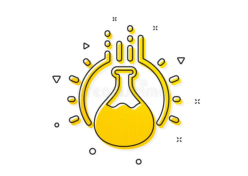 Chemistry Experiment Icon. Laboratory Flask Sign. Analysis. Vector ...