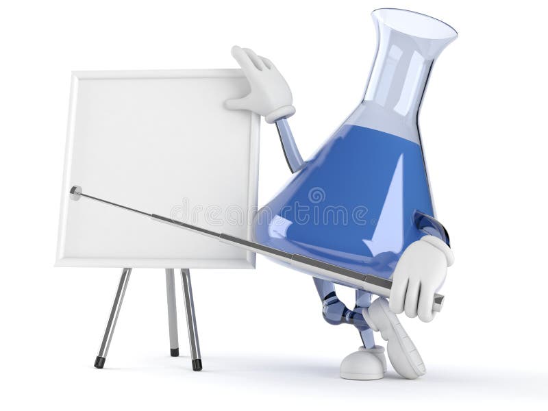 Chemistry Flask Character with Whiteboard Stock Illustration ... Chemistry Flask Character with Whiteboard Stock Illustration ...