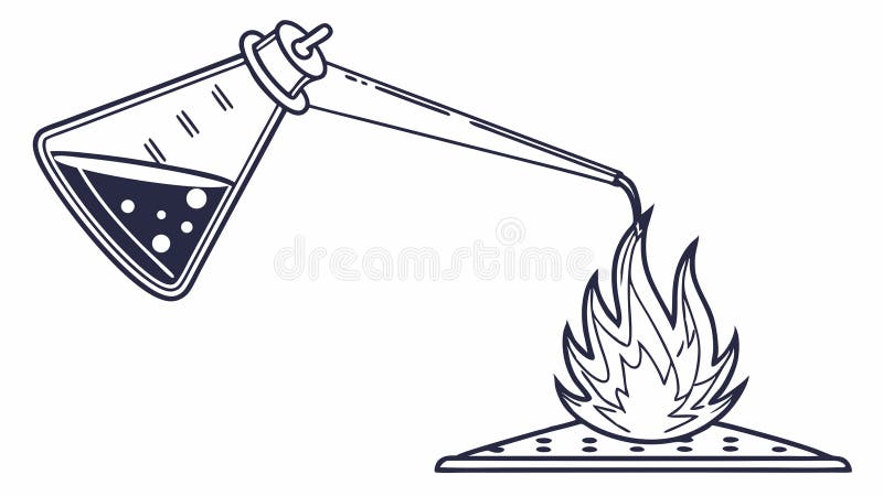 Chemistry Flask Heating Flame Experiment Science Lab Generative AI ...