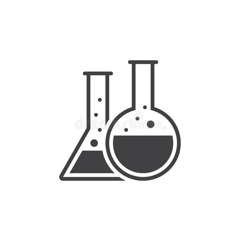 Chemistry Flask Icon Vector, Lab Solid Logo, Pictogram Isolated Stock ...