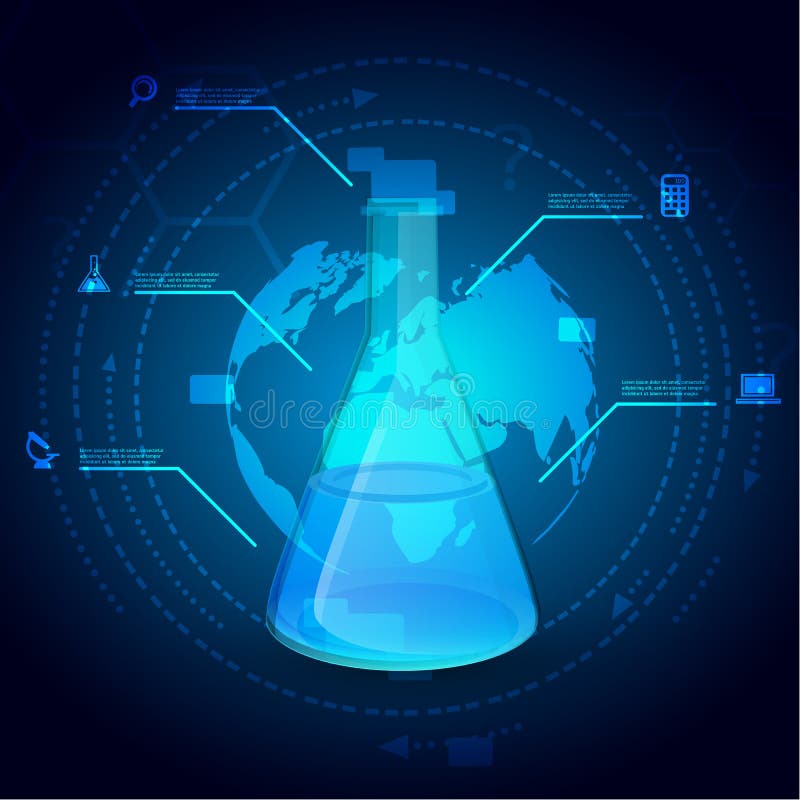 Chemistry Flask Infographics Illustration. Vector Illustration Stock ...