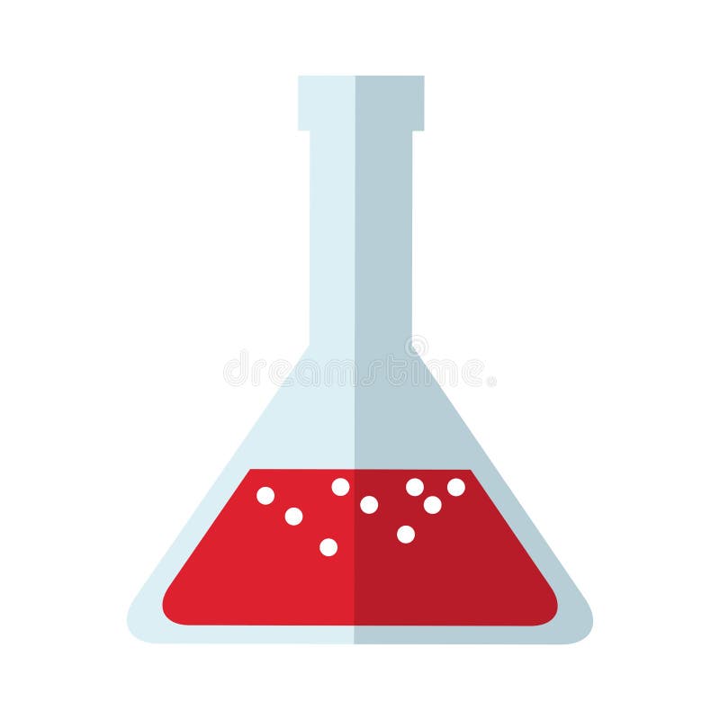 Chemistry Flask with Liquid Stock Vector - Illustration of equipment ...