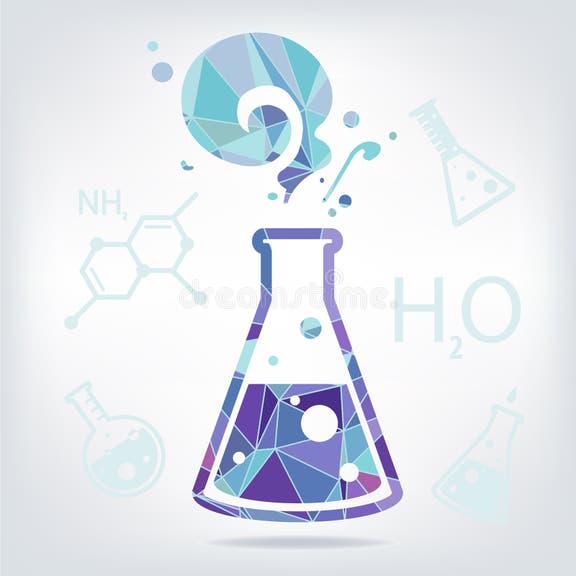 Chemistry Glassware Made of Triangles Stock Vector - Illustration of ...