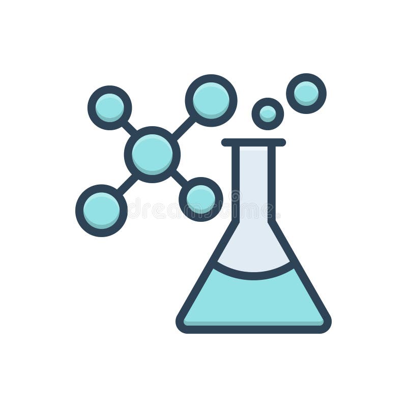 Color Illustration Icon for Chemistry, Atomic and Chemical Stock ...