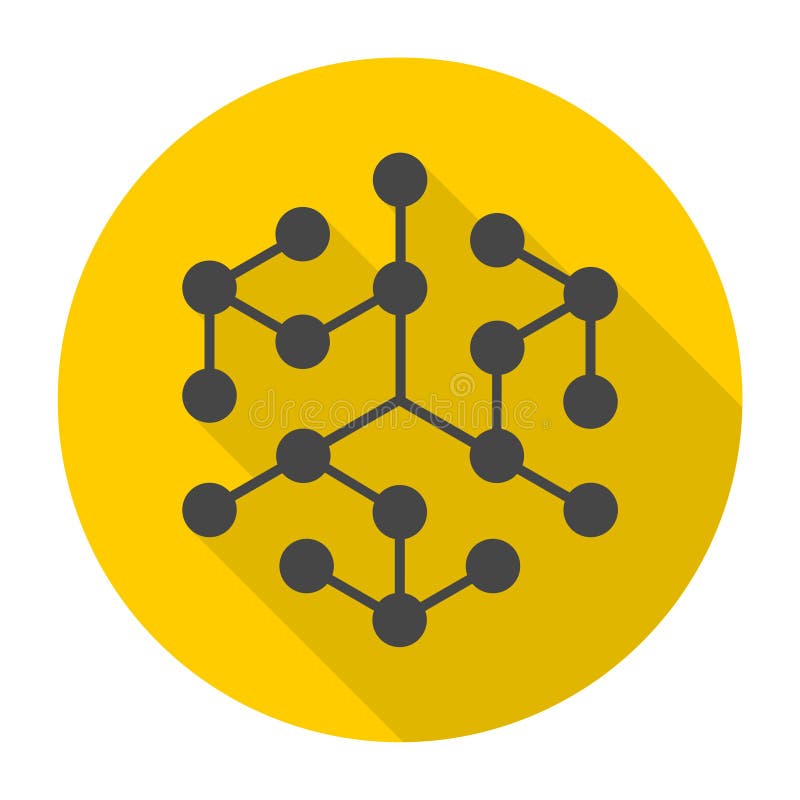 Chemistry Icon with Long Shadow Stock Vector - Illustration of ...