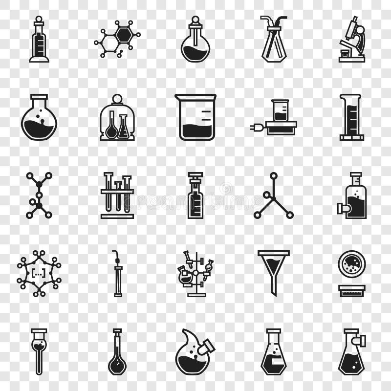 Chemistry Lab Icon Set, Hand Drawn Style Stock Vector - Illustration of ...