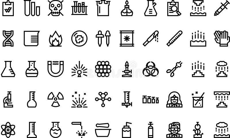 Chemistry Icons High-Quality Vector Icons Collection with Editable ...