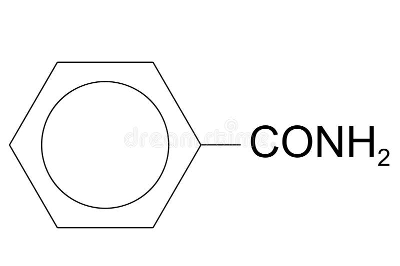 Chemistry Illustration of Benzamide Compound in Organic Chemistry Stock ...