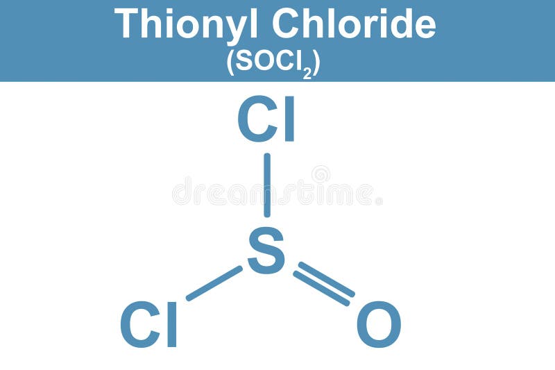 Thionyl Chloride (SOCl2) Chemical Reagent Molecule Stock Vector ...